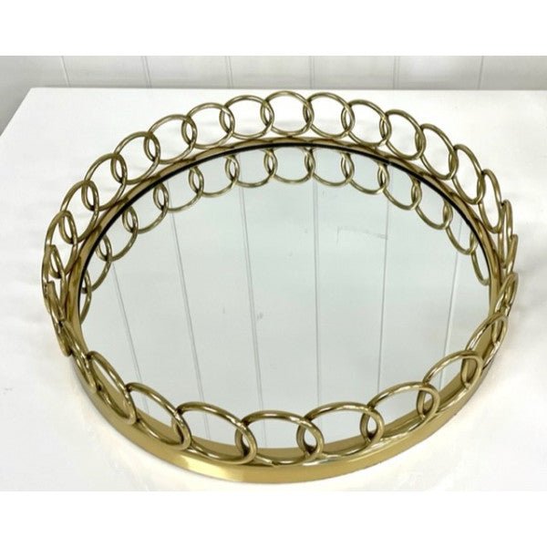 Tray - Gold Loop Mirror Tray 35cm Pandora Designs Melbourne – Pandora ...